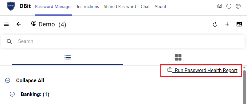 Features of DBit Password Manager for Microsoft Teams and Web